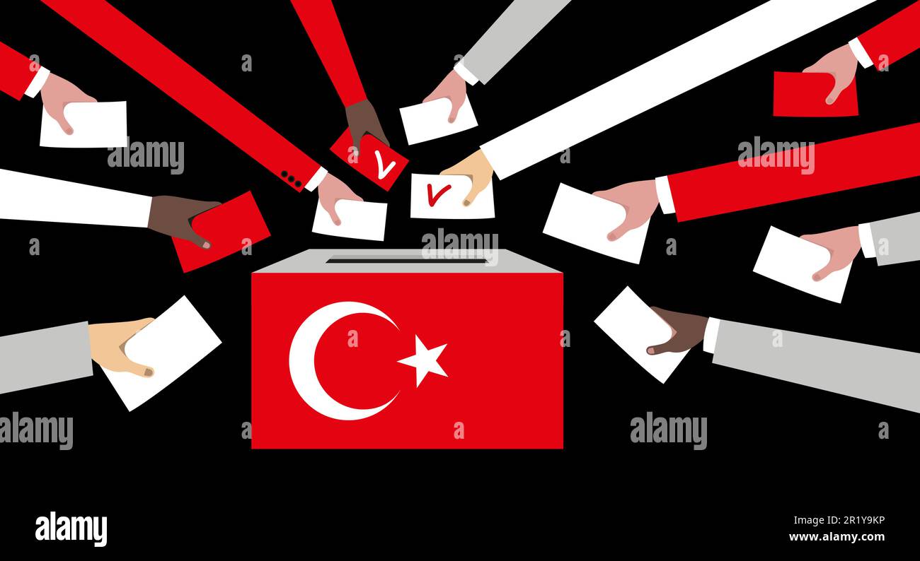 Turkish flag ballot box Stock Vector Images - Alamy