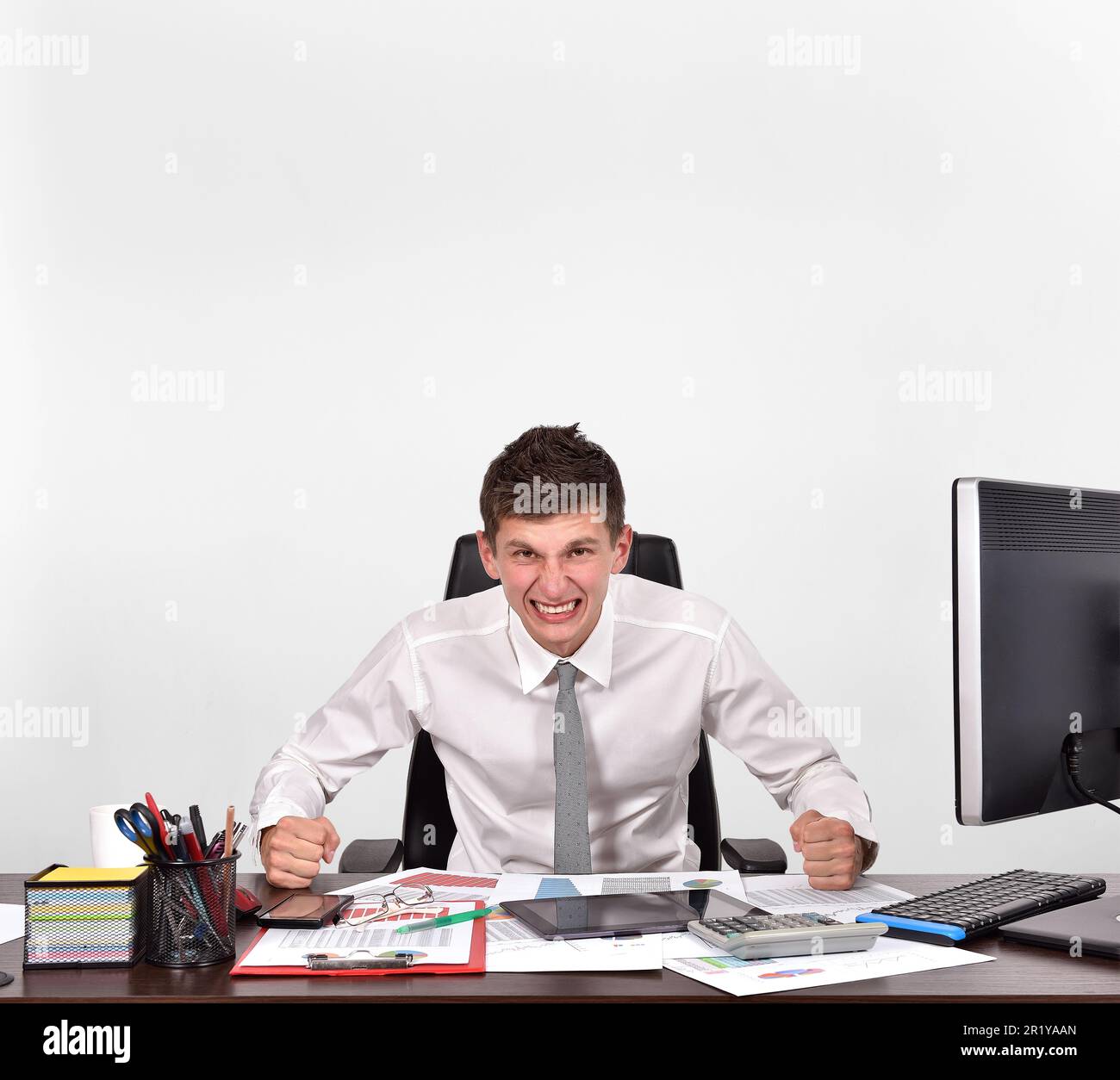 Angry boss table hi-res stock photography and images - Alamy