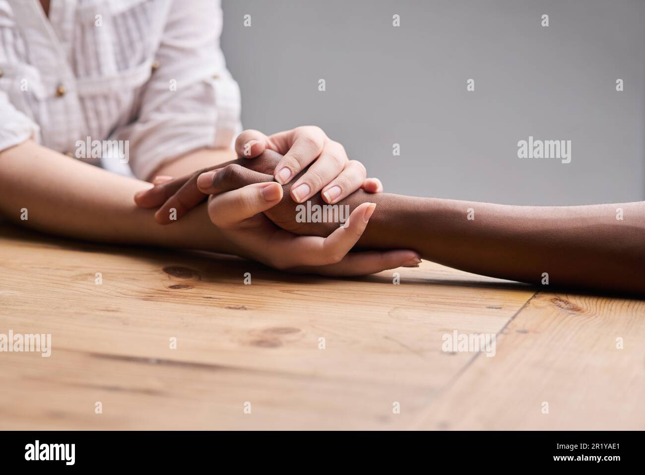 Support, forgiveness and people holding hands for empathy, love and ...