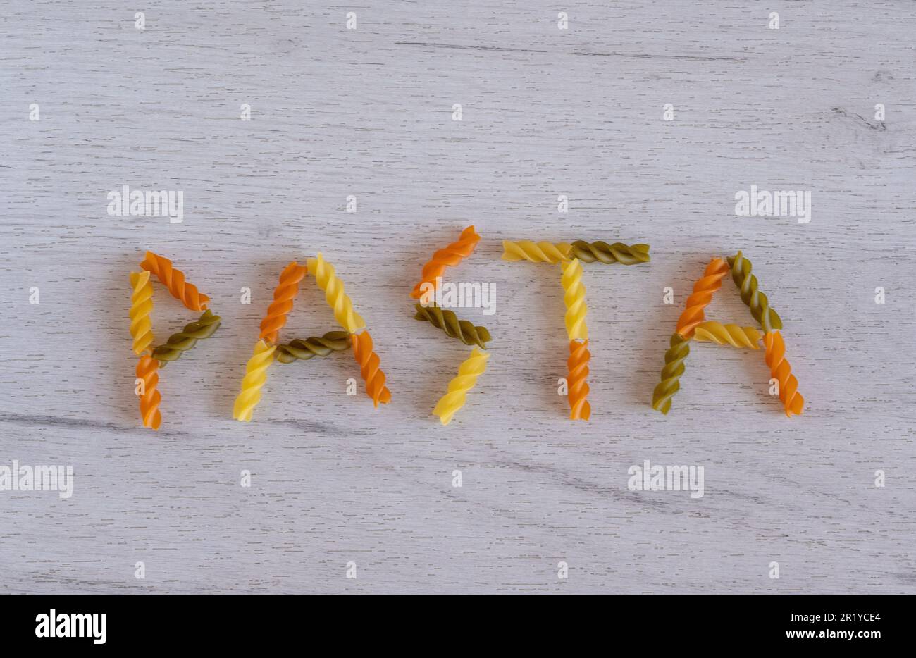Uncooked pasta laid out hi-res stock photography and images - Alamy