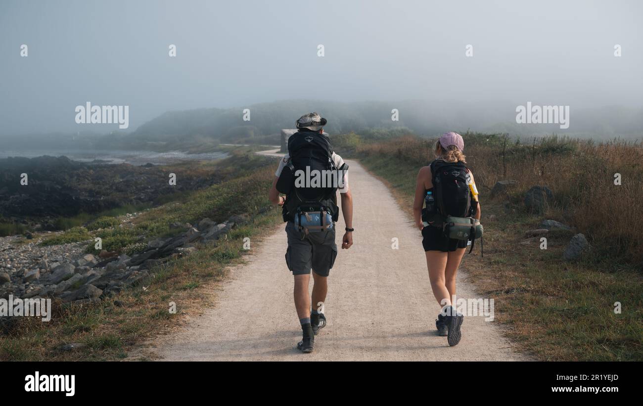 Two pilgrims crossing portugal hi-res stock photography and images - Alamy