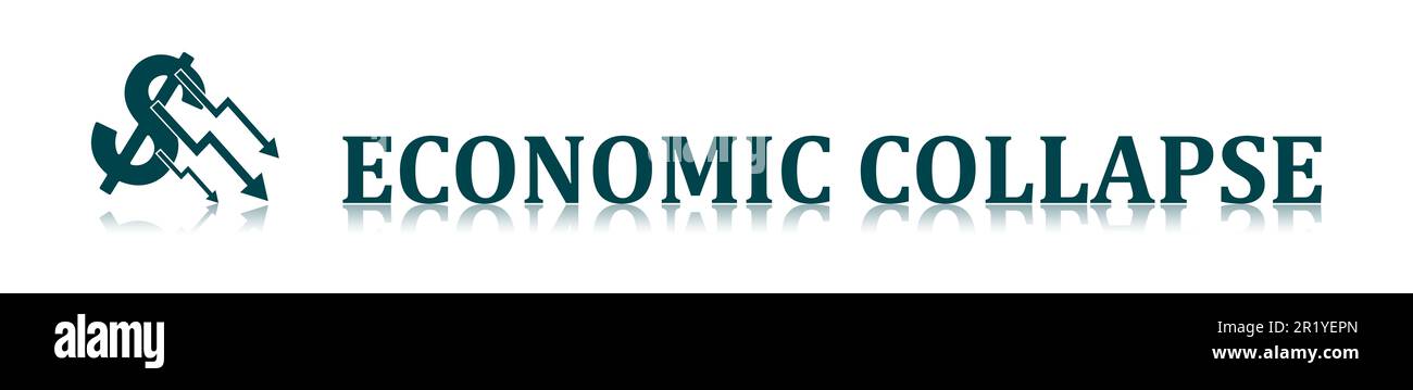Illustration of an economic collapse concept Stock Photo - Alamy