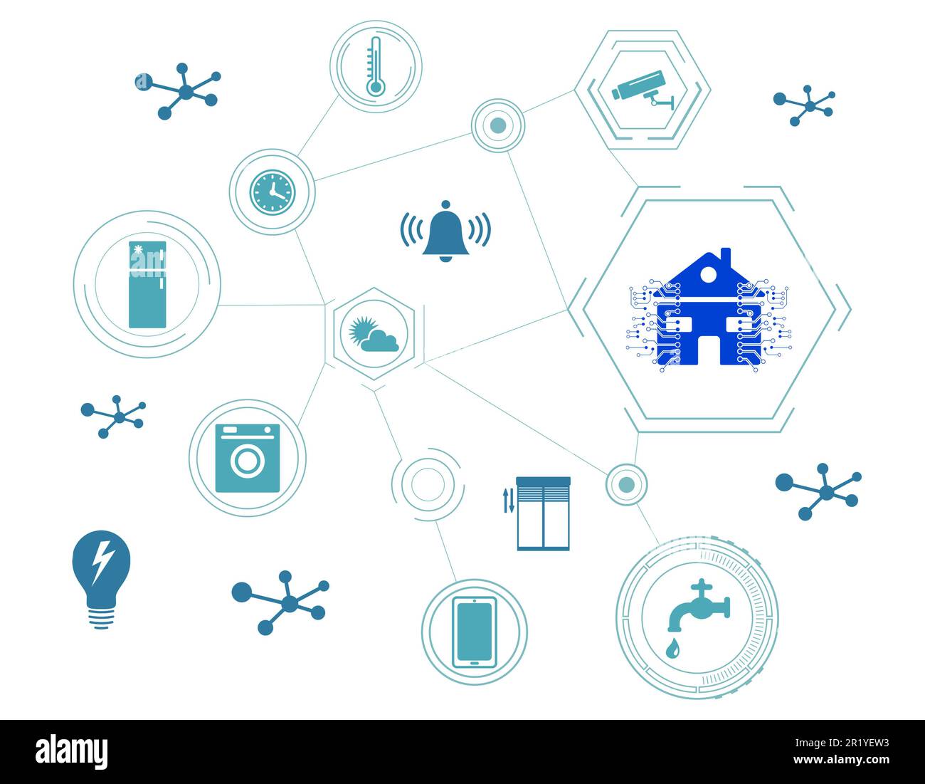 Smart home house automation device Cut Out Stock Images & Pictures - Alamy