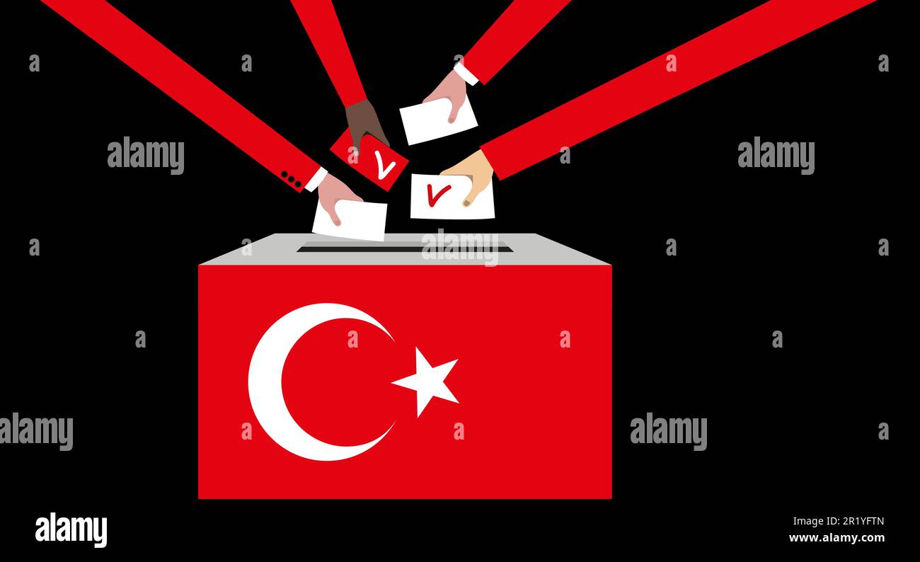 Turkish flag ballot box Stock Vector Images - Alamy