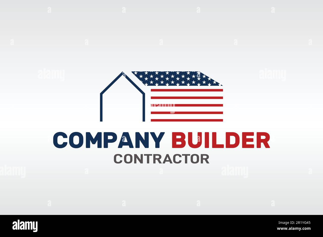 Iconic House American Logo Design for Real Estate Stock Vector Image ...