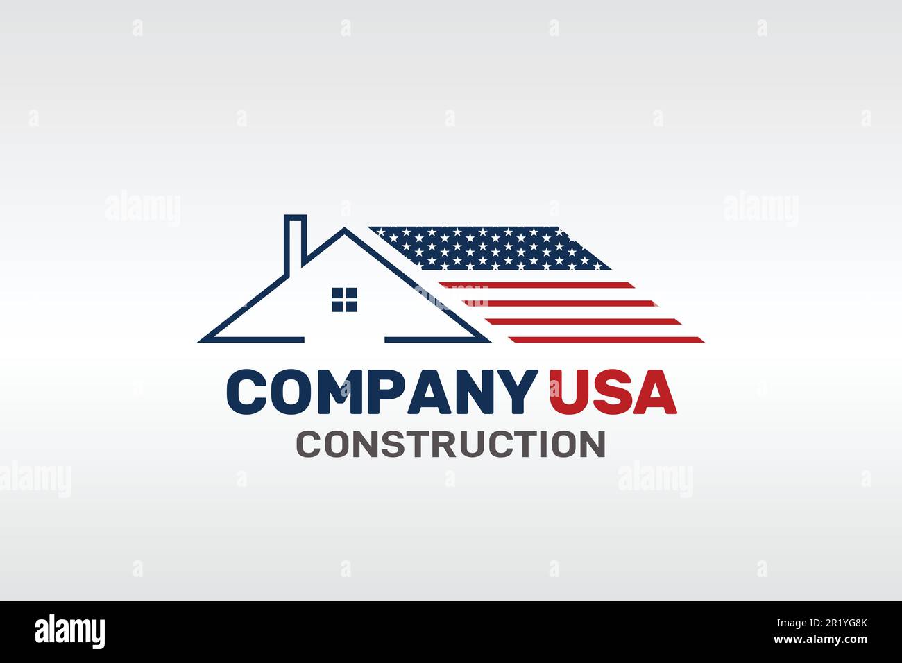 Usa flag house real Stock Vector Images - Alamy