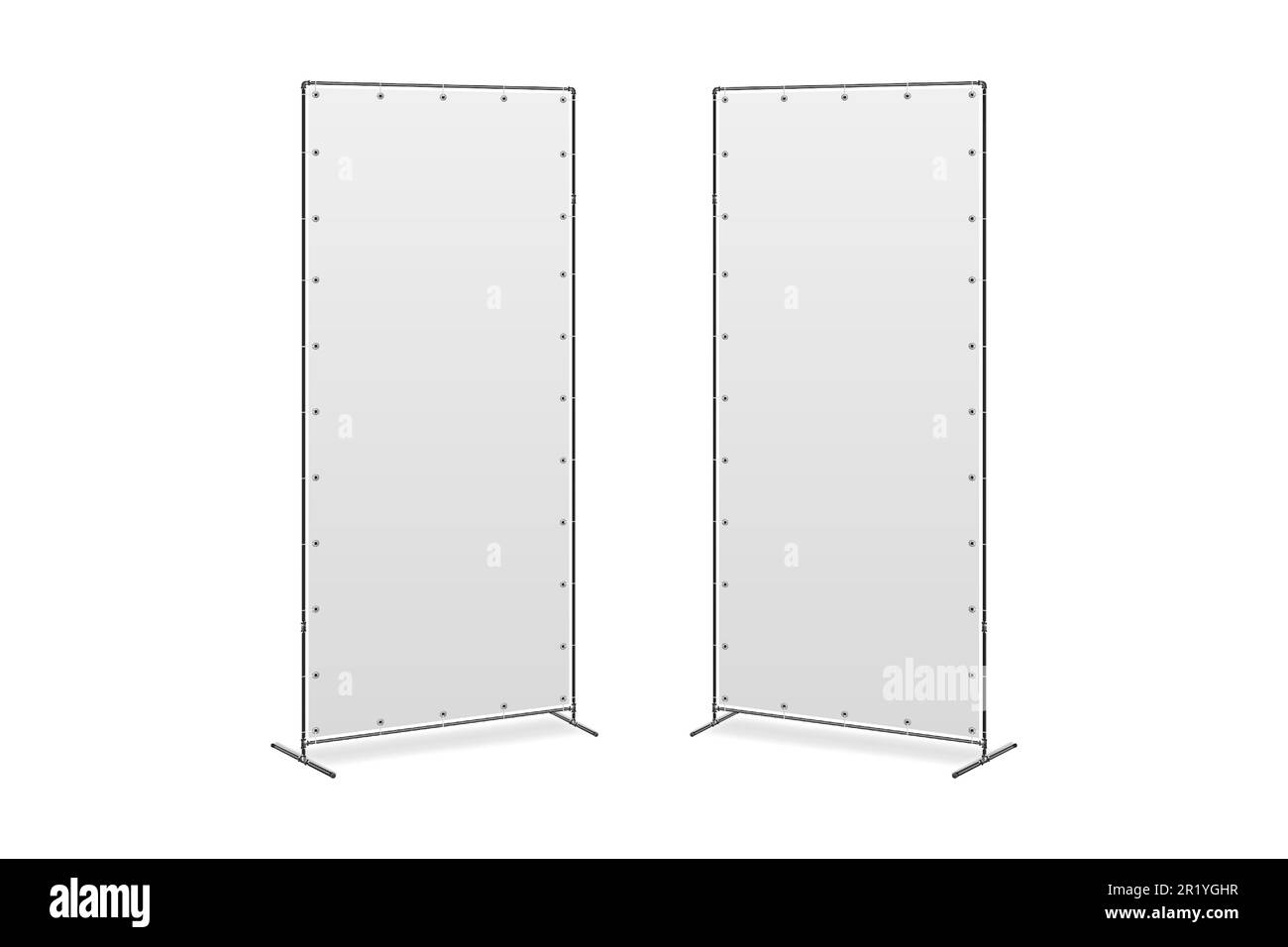Double Banner Stand Wall on White Background Vector Illustration Stock ...