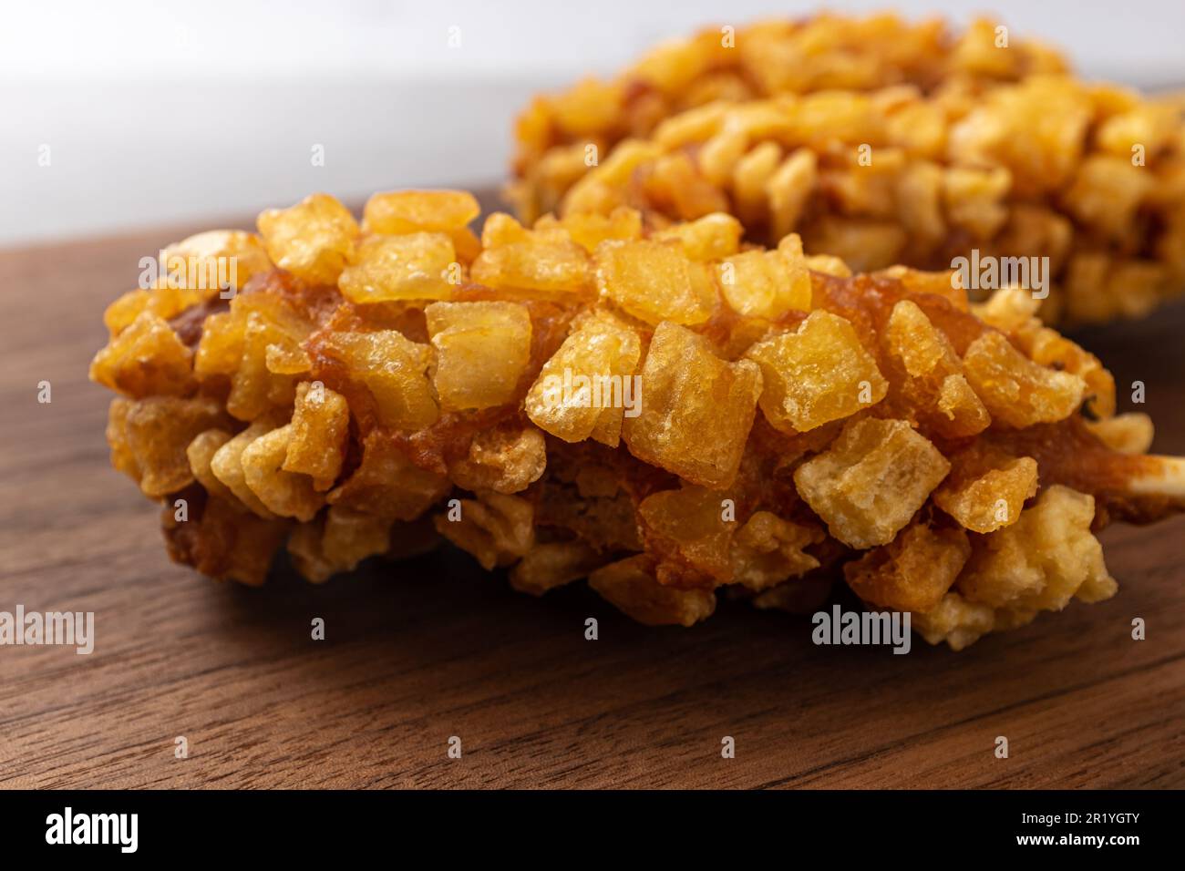 Potato Hot Dogs with Square Potatoes Stock Photo - Alamy