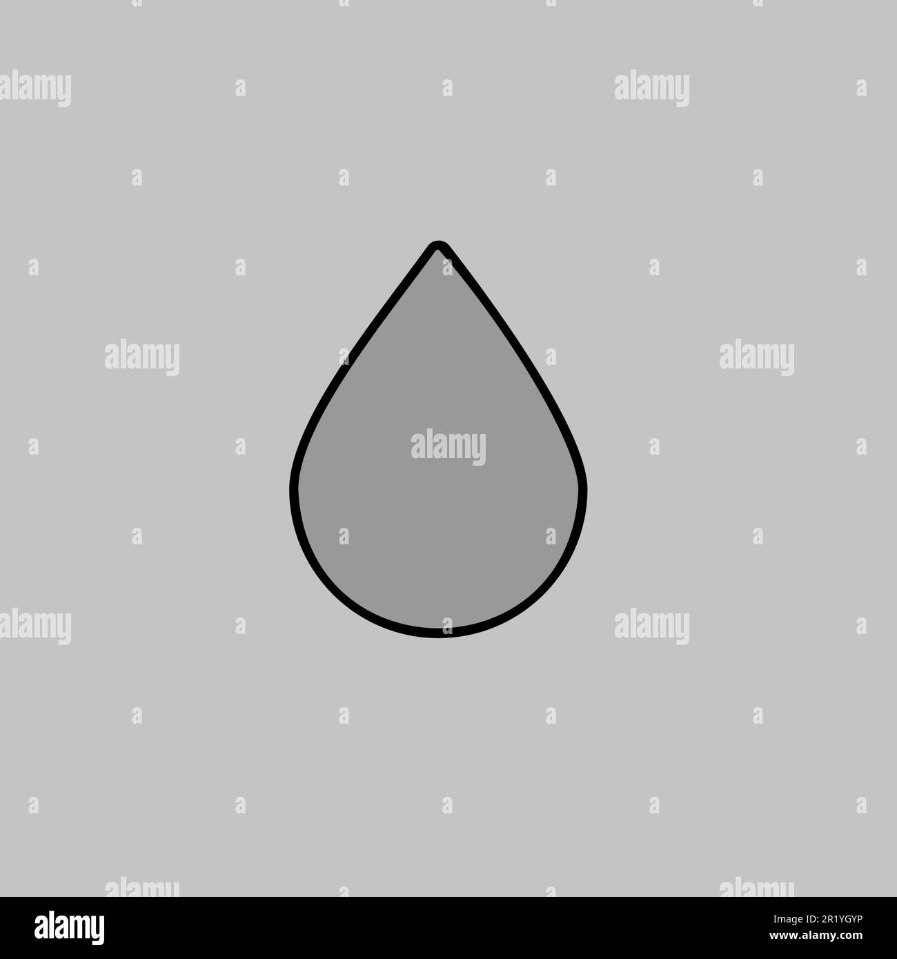 Drop water vector grayscale icon. Meteorology sign. Graph symbol for ...