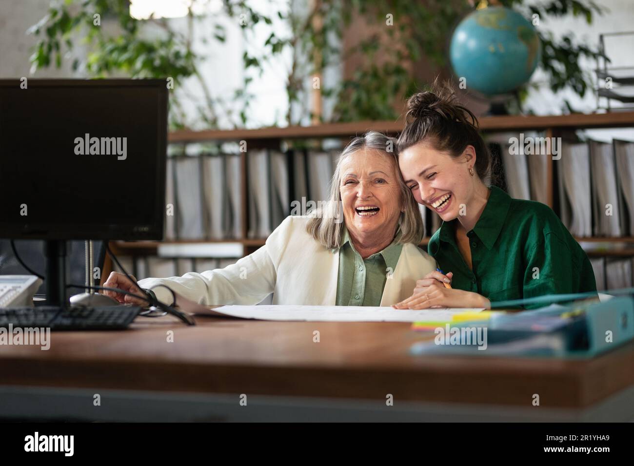 Woman architect planning architectural project hi-res stock photography ...