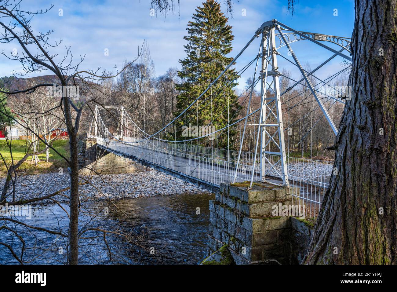 Crathie Suspension Bridge (1834), original main entrance to Balmoral ...