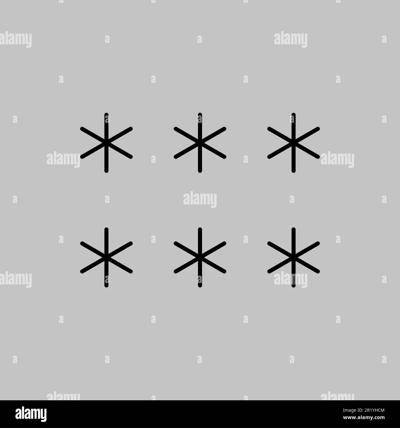 Snowflakes vector grayscale icon. Meteorology sign. Graph symbol for ...