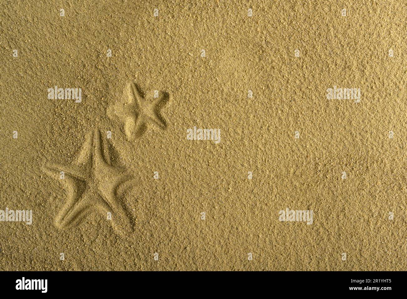 Footprint from a starfish in the sand Stock Photo - Alamy