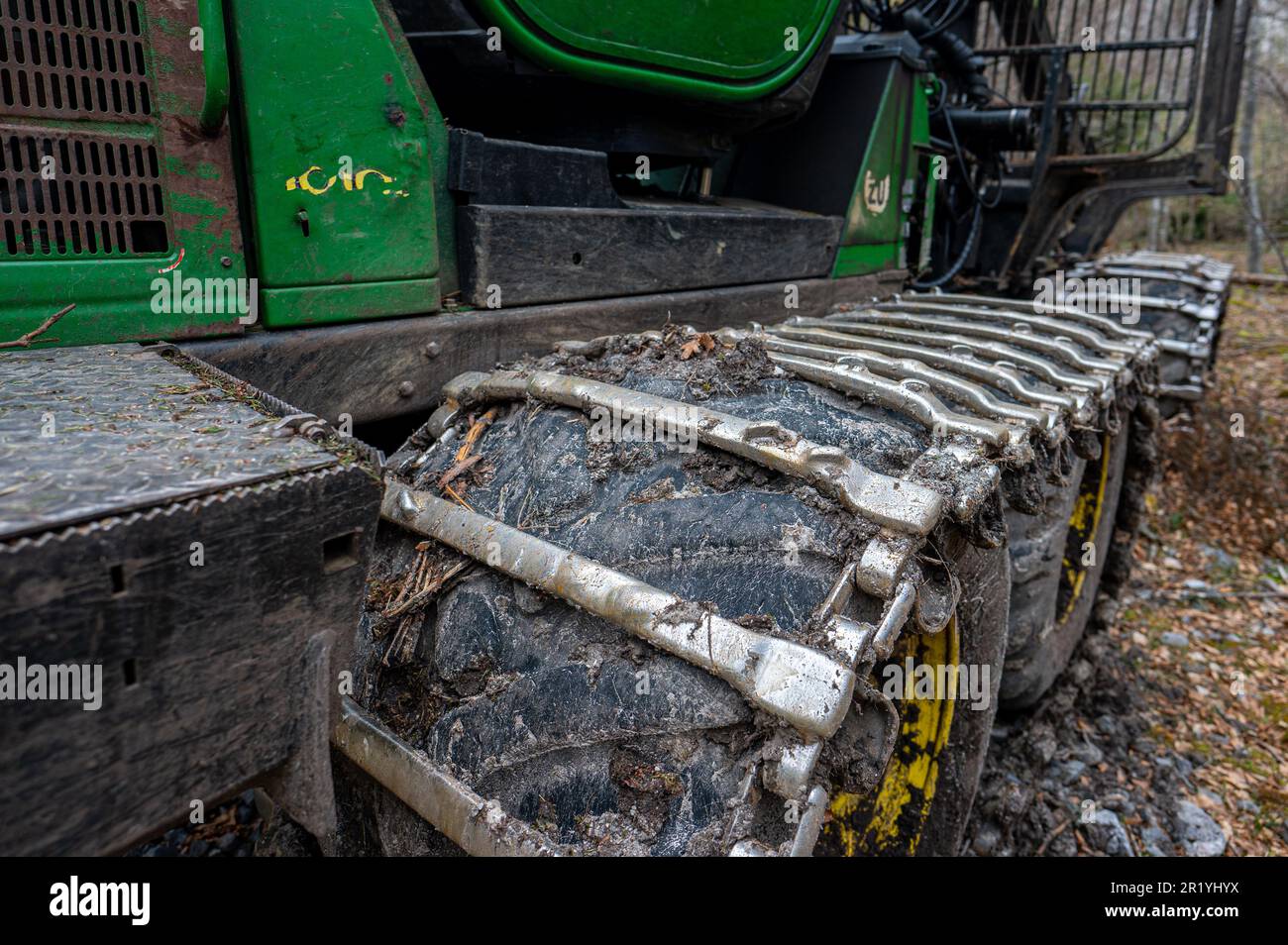 Extreme off-road heavy logging machinery Stock Photo - Alamy