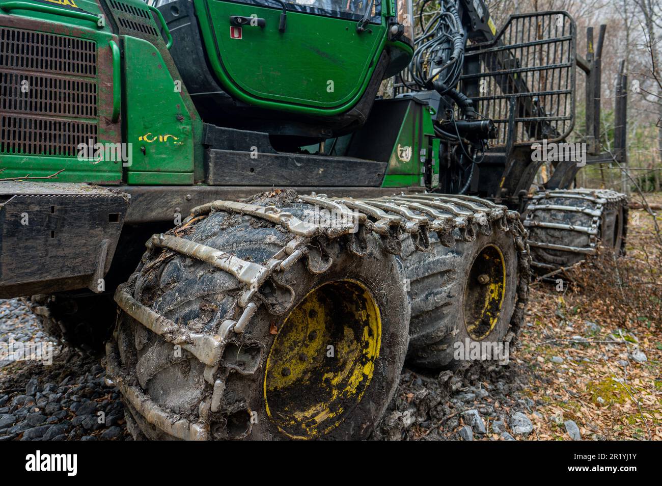 Extreme off-road heavy logging machinery Stock Photo - Alamy