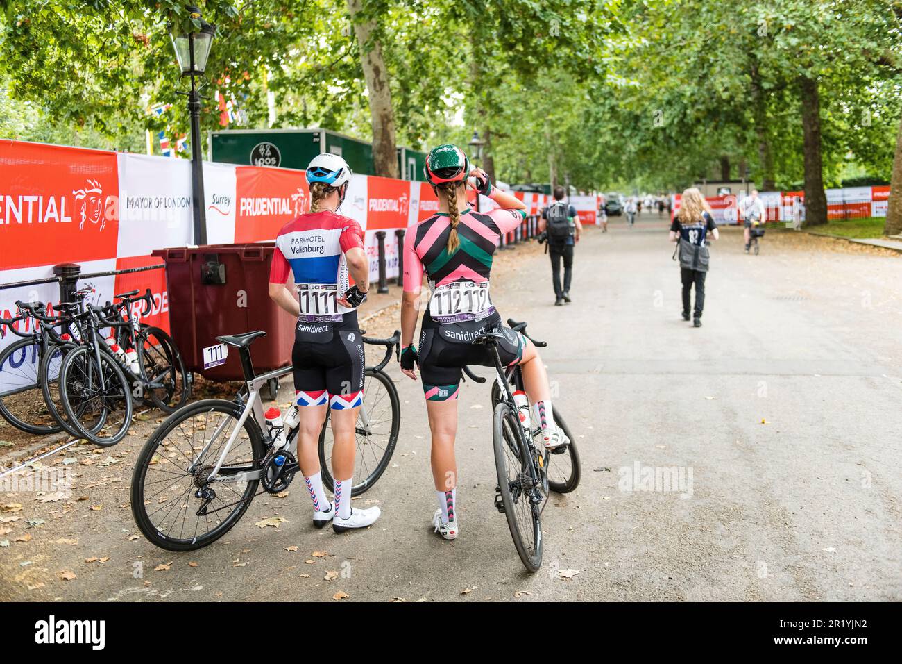 Elite women's race at the potential RideLondon, 2019, the streets of ...