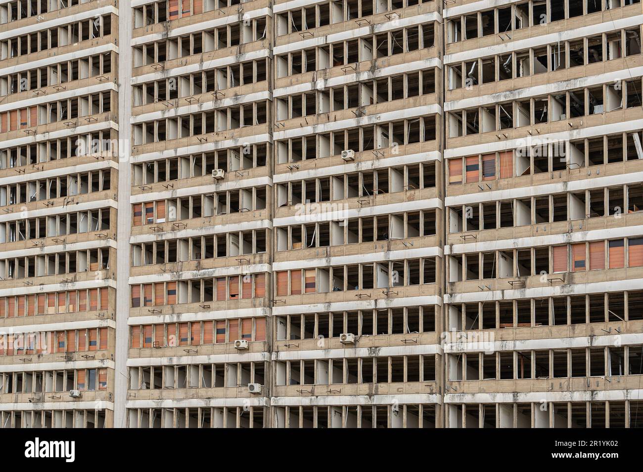 ffice building in Beirut destroyed in an explosion, Beirut, Lebanon ...