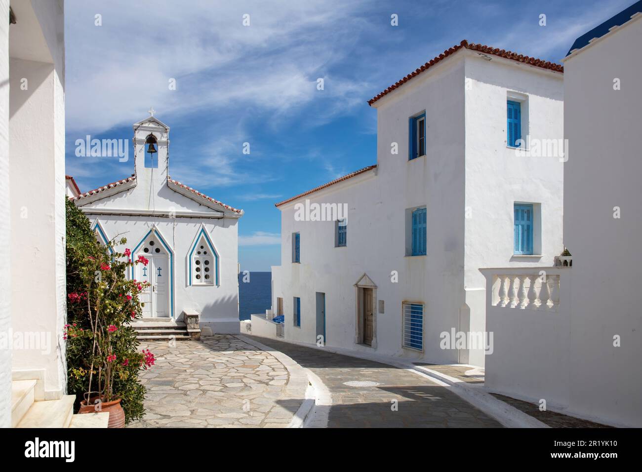Greece temple architecture andros hi-res stock photography and images ...