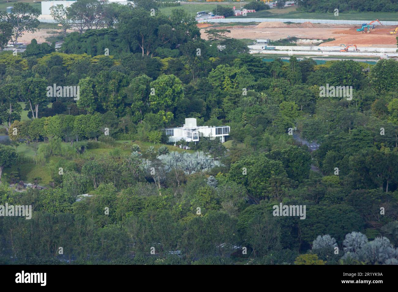 Aerial view of Garden Pod at Gardens by the Bay, designed in line with ...