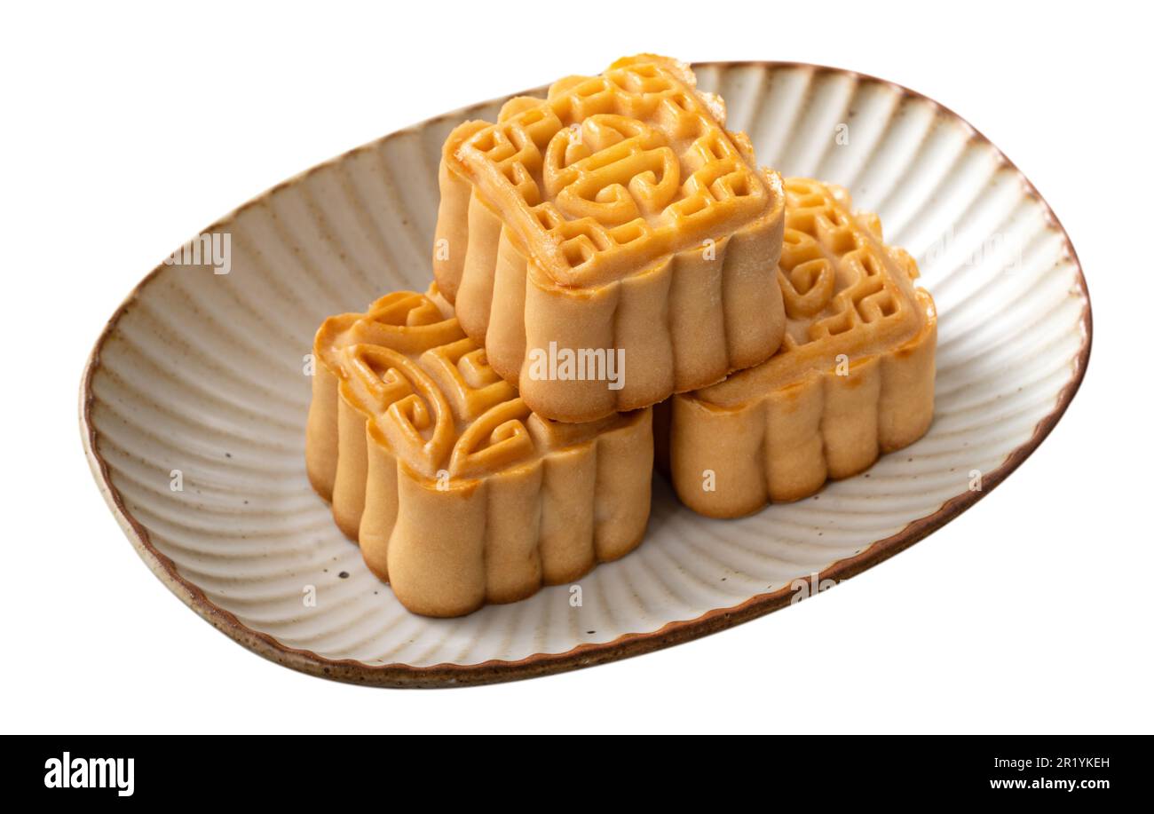 Delicious moon cake for Mid-Autumn Festival food mooncake isolated ...