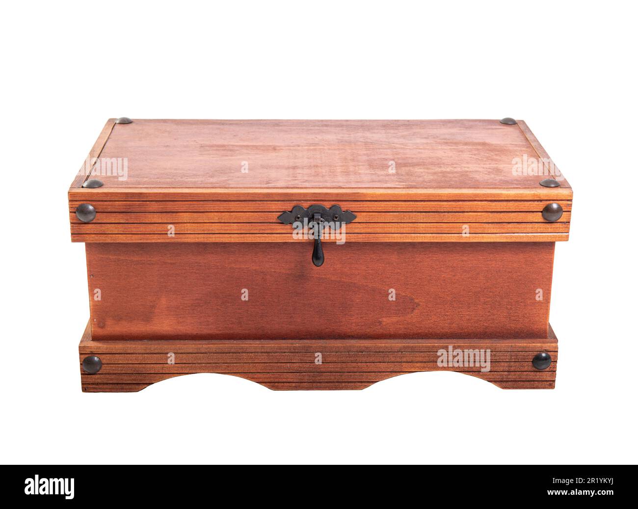 Wooden box on white background Stock Photo - Alamy