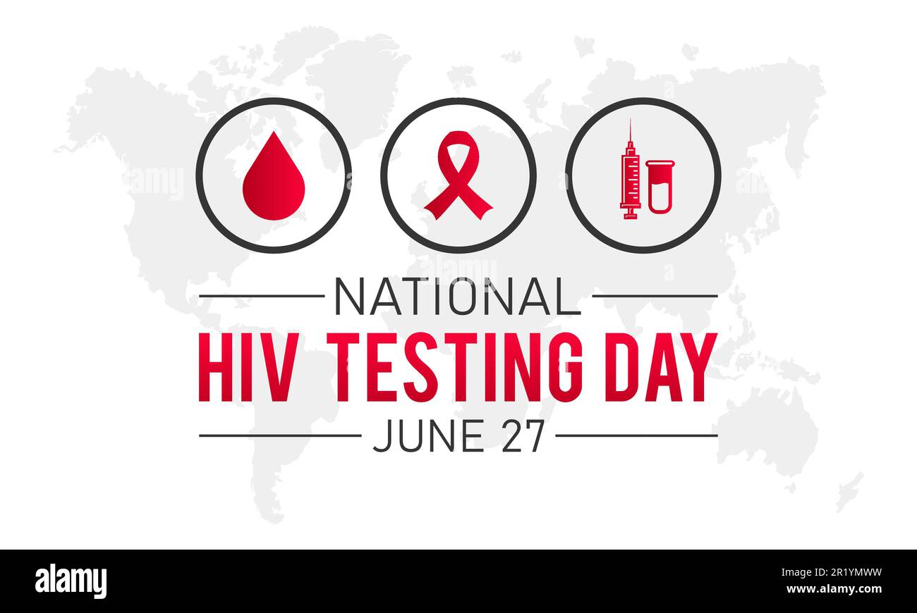 Hiv Testing Day June 27 Vector Template For Banner Greeting Card