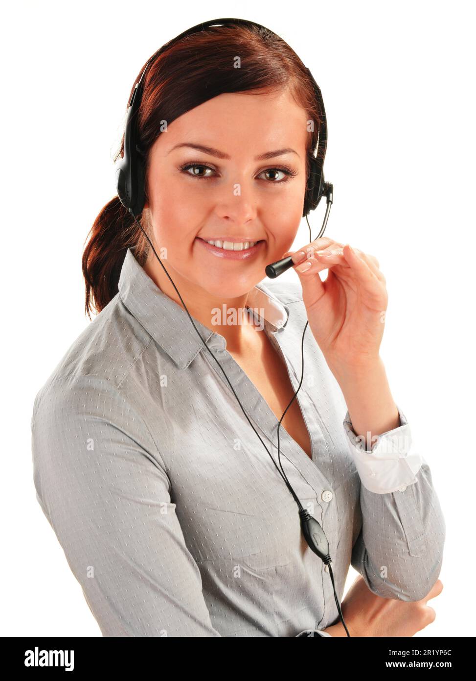 Call center operator. Customer support. Help desk Stock Photo - Alamy