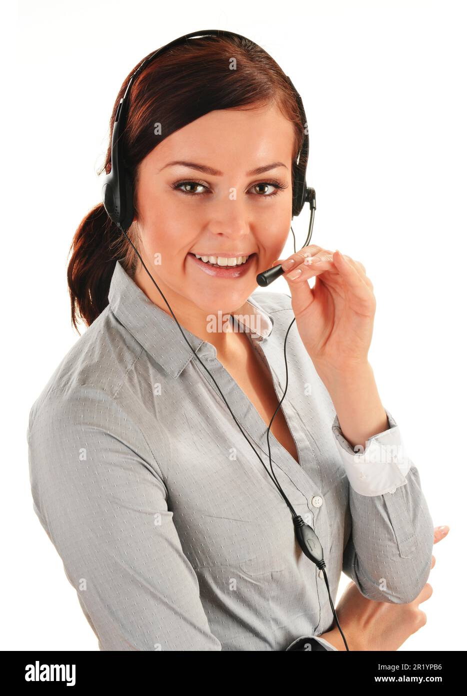 Call center operator. Customer support. Help desk Stock Photo - Alamy