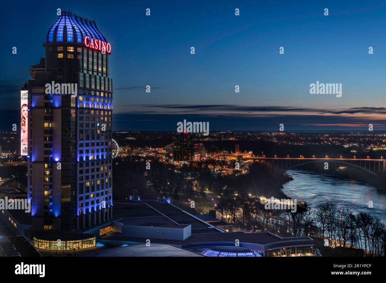 Fallsview Casino Resort overlooking the waterfalls in Niagara Falls ...