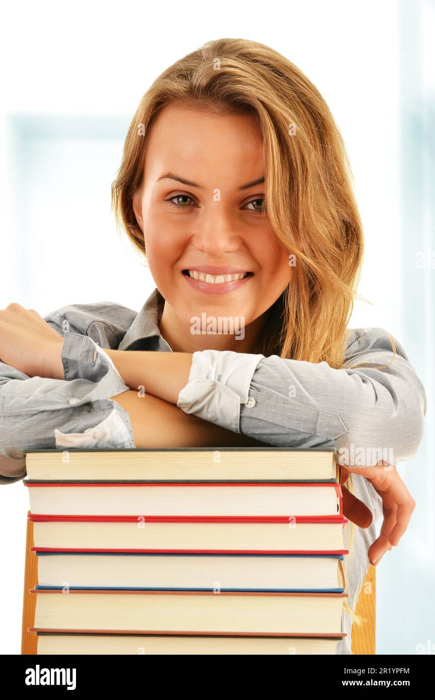 Female university student library hi-res stock photography and images ...