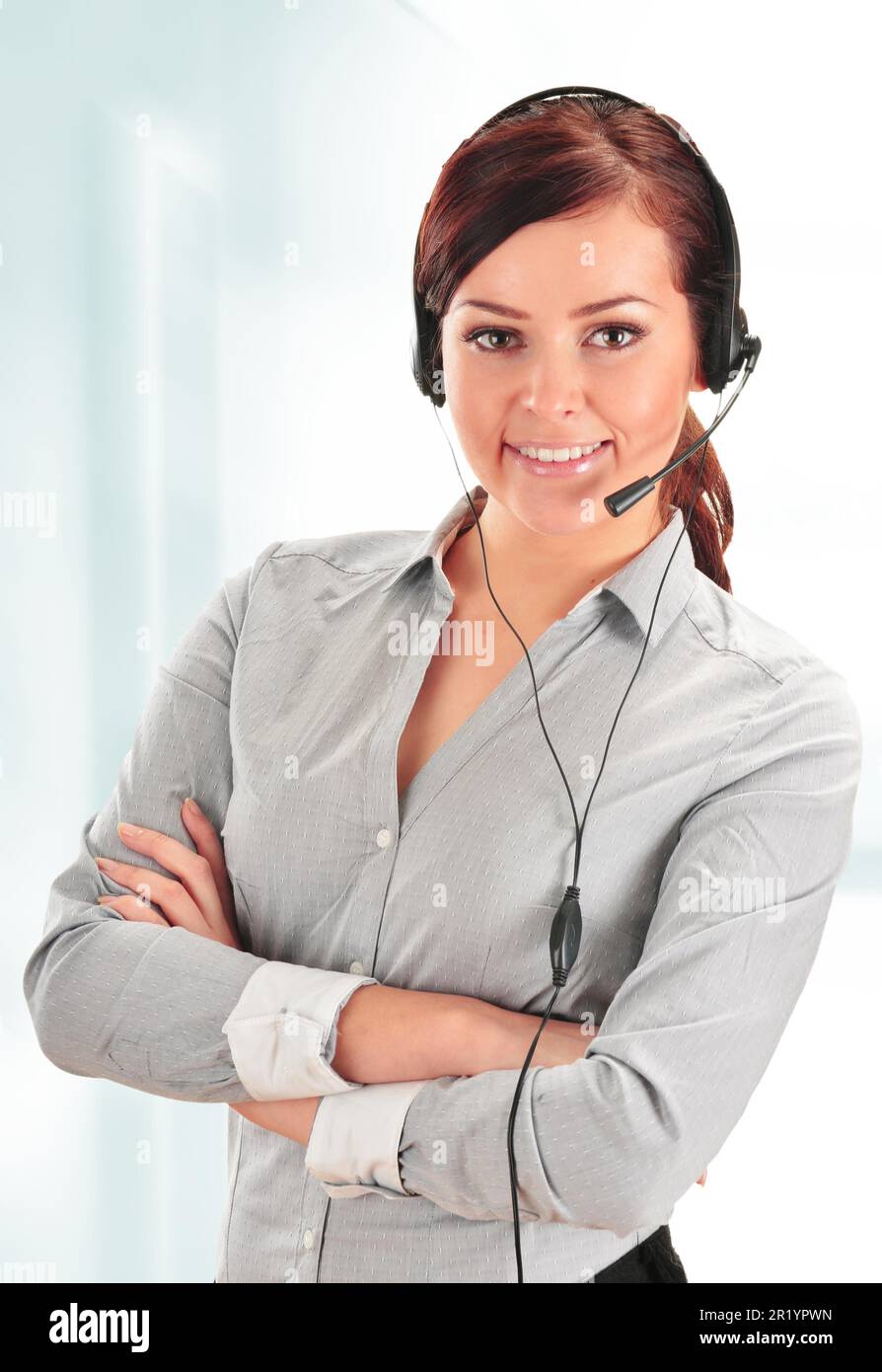 Call center operator. Customer support. Help desk Stock Photo - Alamy