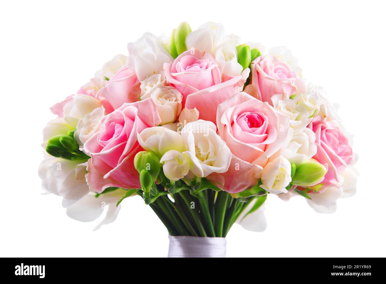 Composition with wedding bouquet isolated on white Stock Photo - Alamy