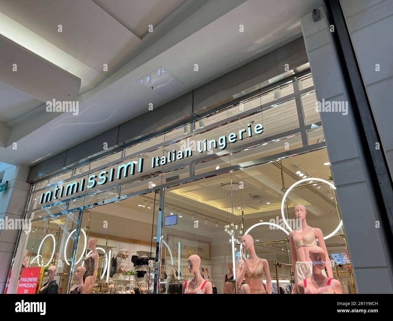 Poland, Warsaw - July 12, 2022: Official Intimissimi store in shopping ...