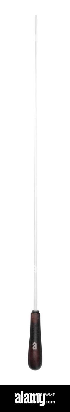 Conductor's baton isolated on white, top view Stock Photo - Alamy