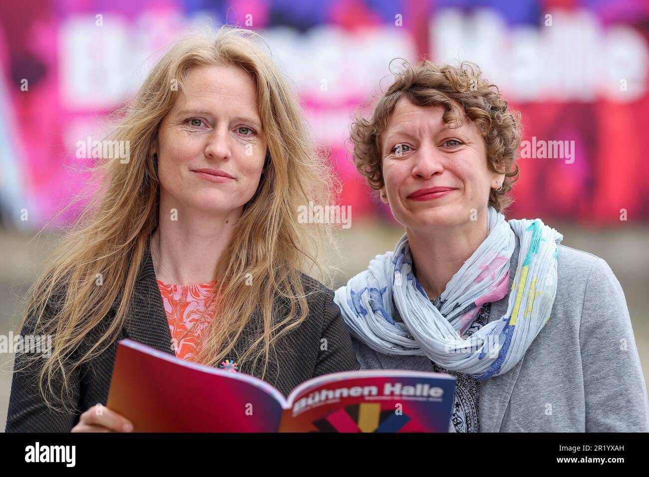 16 May 2023, Saxony-Anhalt, Halle (Saale): Mille Maria Dalsgaard (l ...
