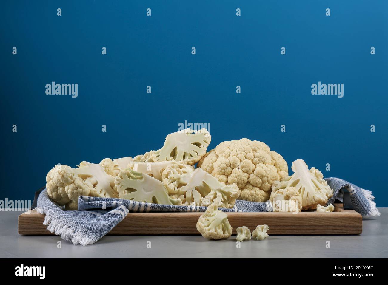 Raw cauliflower on light hi-res stock photography and images - Alamy