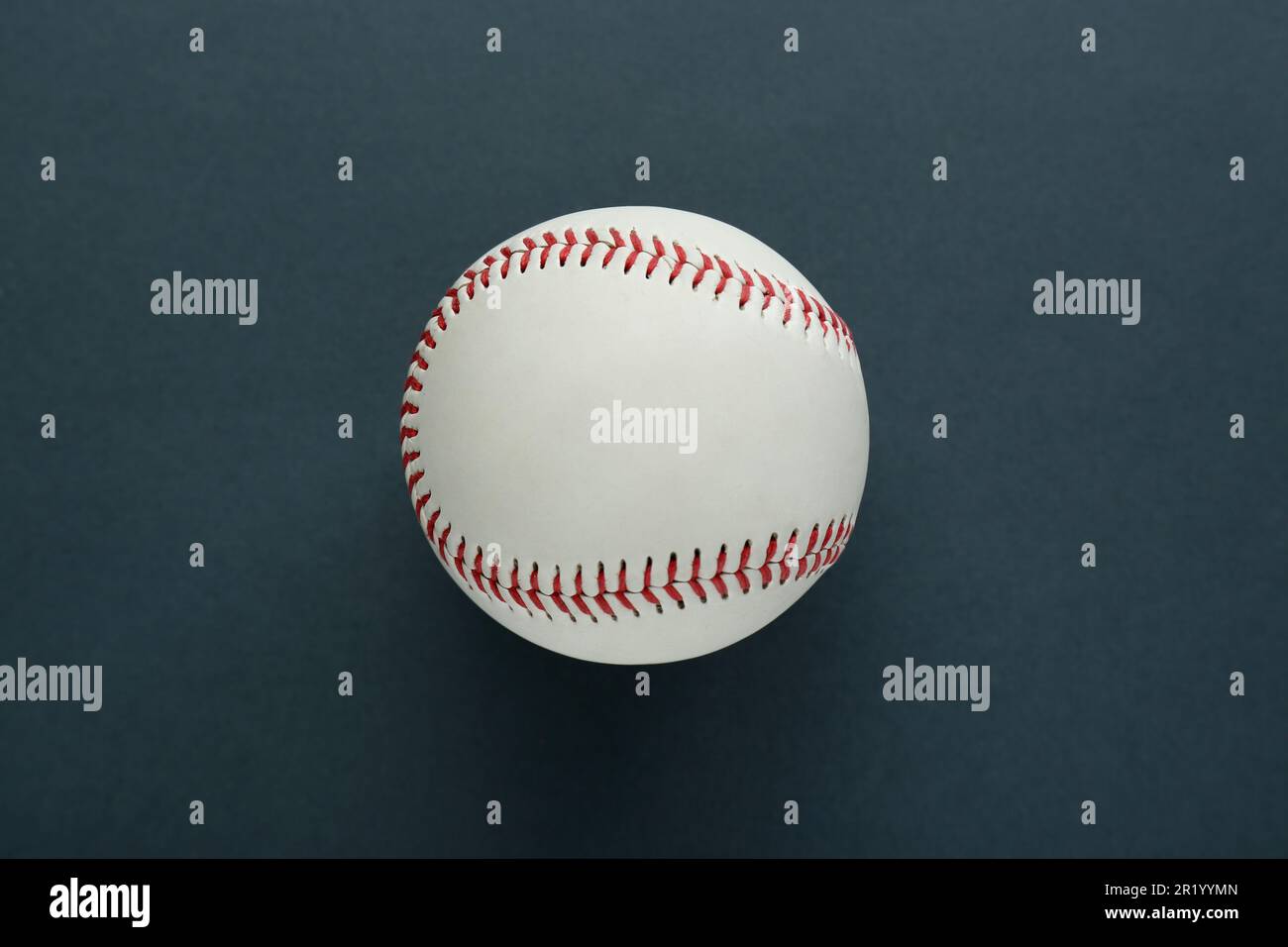 Baseball ball on dark background, top view. Sports game Stock Photo - Alamy