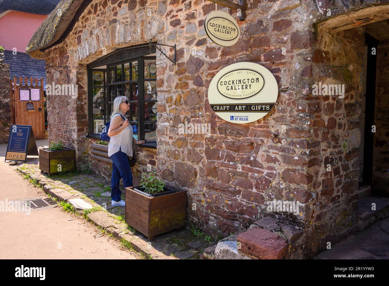 Cockington Gallery in Cockington village, Torquay, Devon in May Stock ...