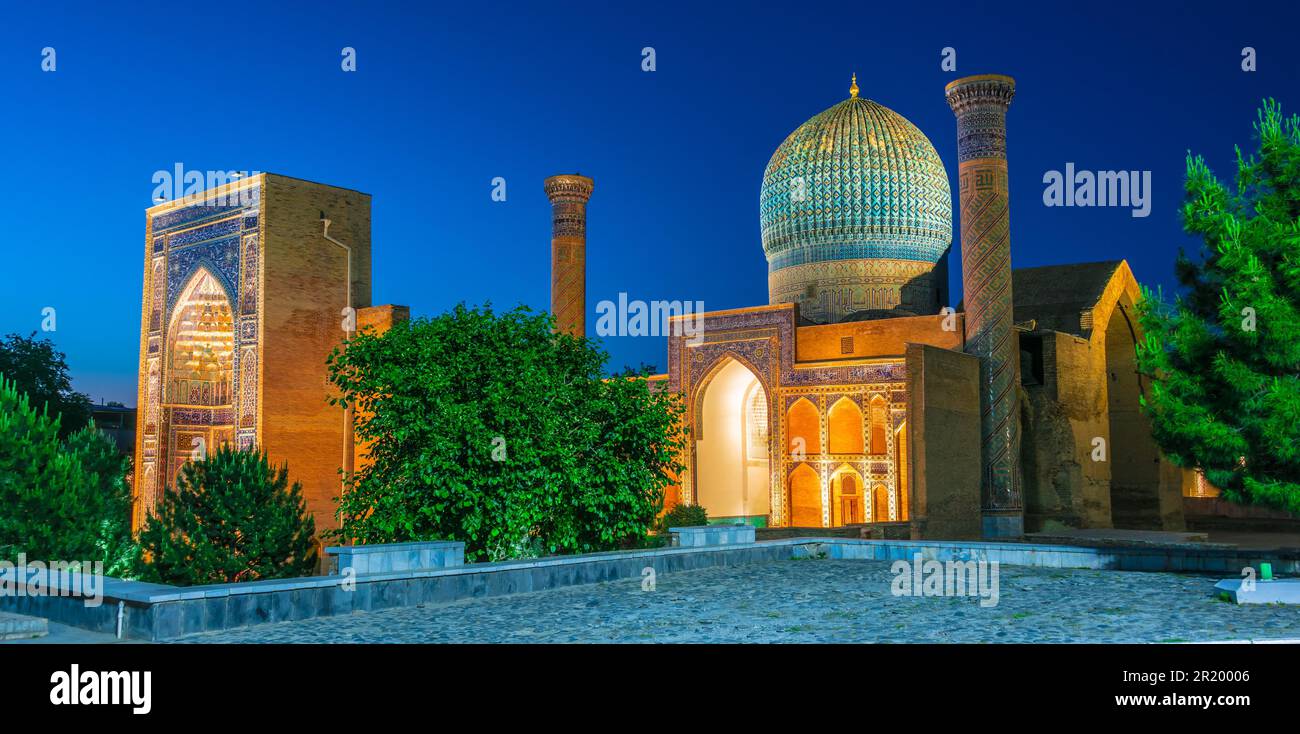 Gur-e-Amir or Guri Amir (Tomb of the King), a mausoleum of the Asian ...