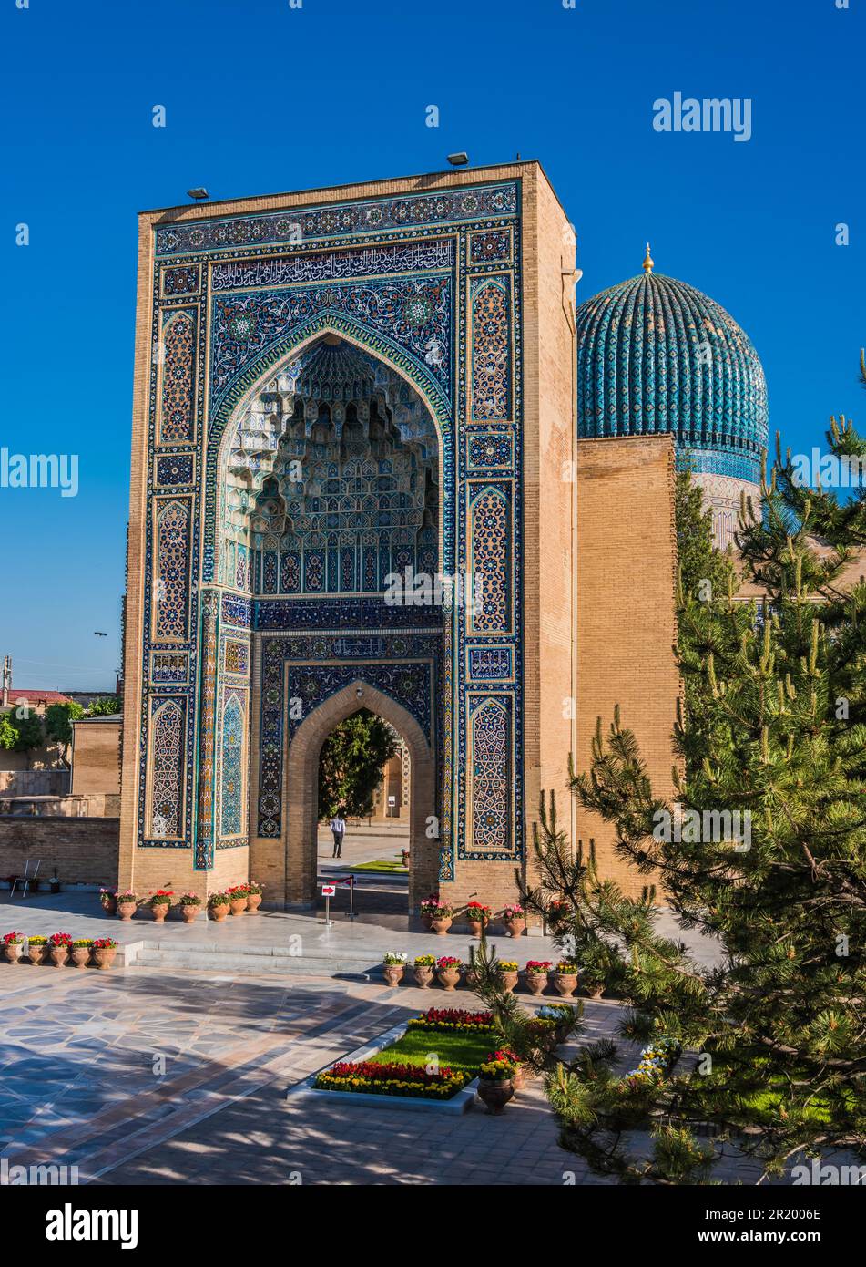 Gur-e-Amir or Guri Amir (Tomb of the King), a mausoleum of the Asian ...