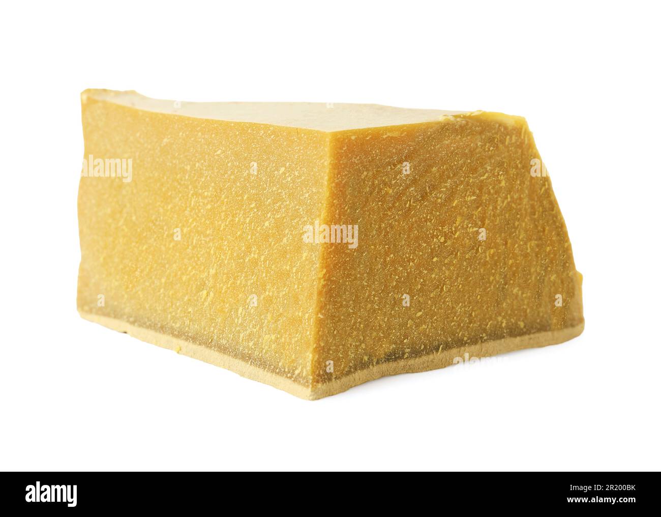 Natural organic beeswax block isolated on white Stock Photo - Alamy