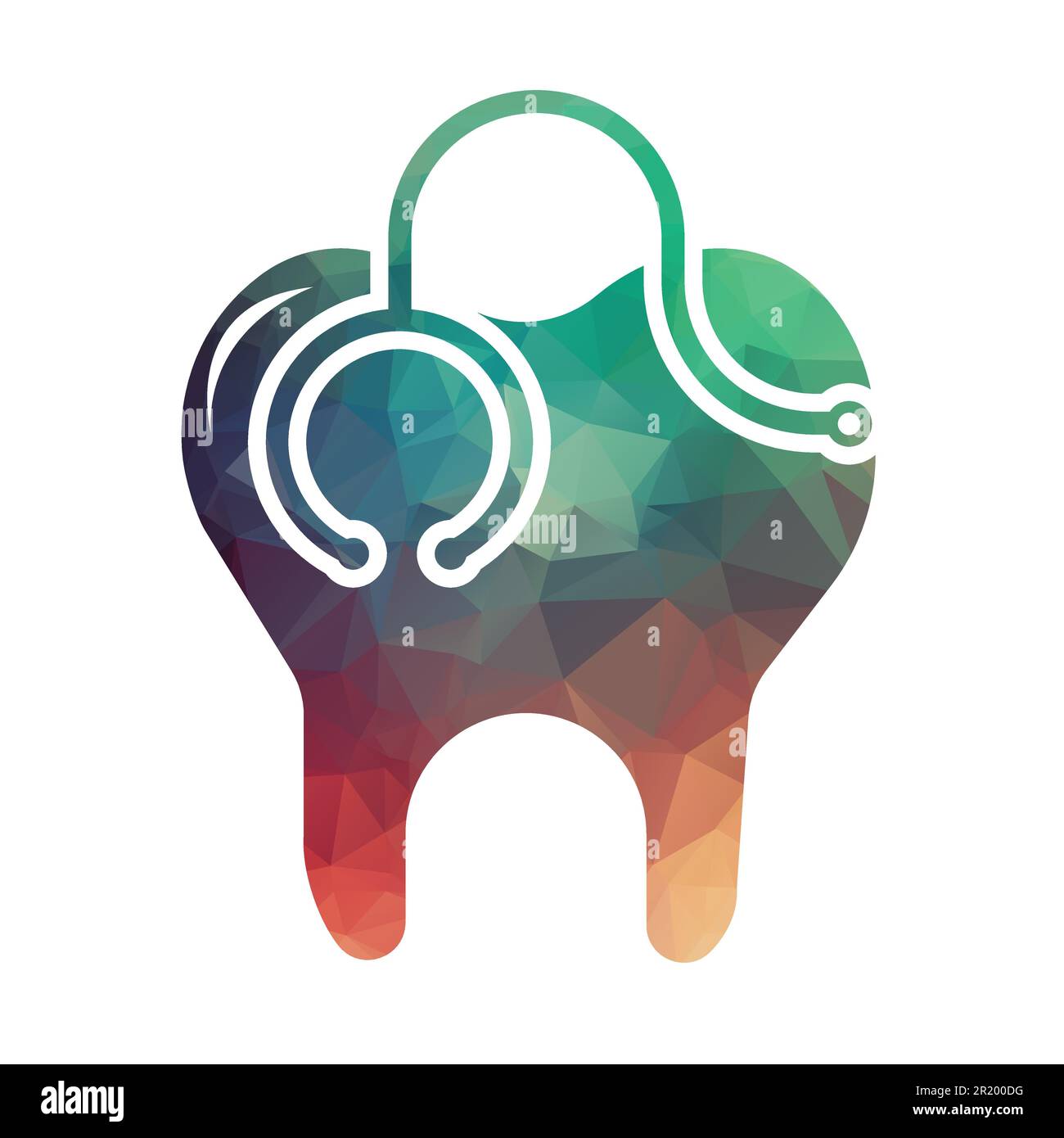 Dental stethoscope logo, Dental Clinic Logo Tooth abstract desig Stock ...