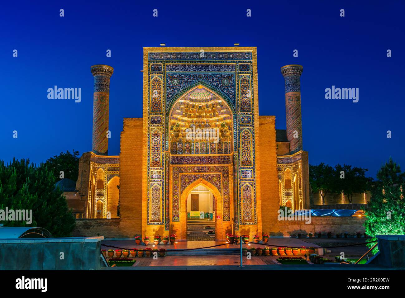 Gur-e-Amir or Guri Amir (Tomb of the King), a mausoleum of the Asian ...