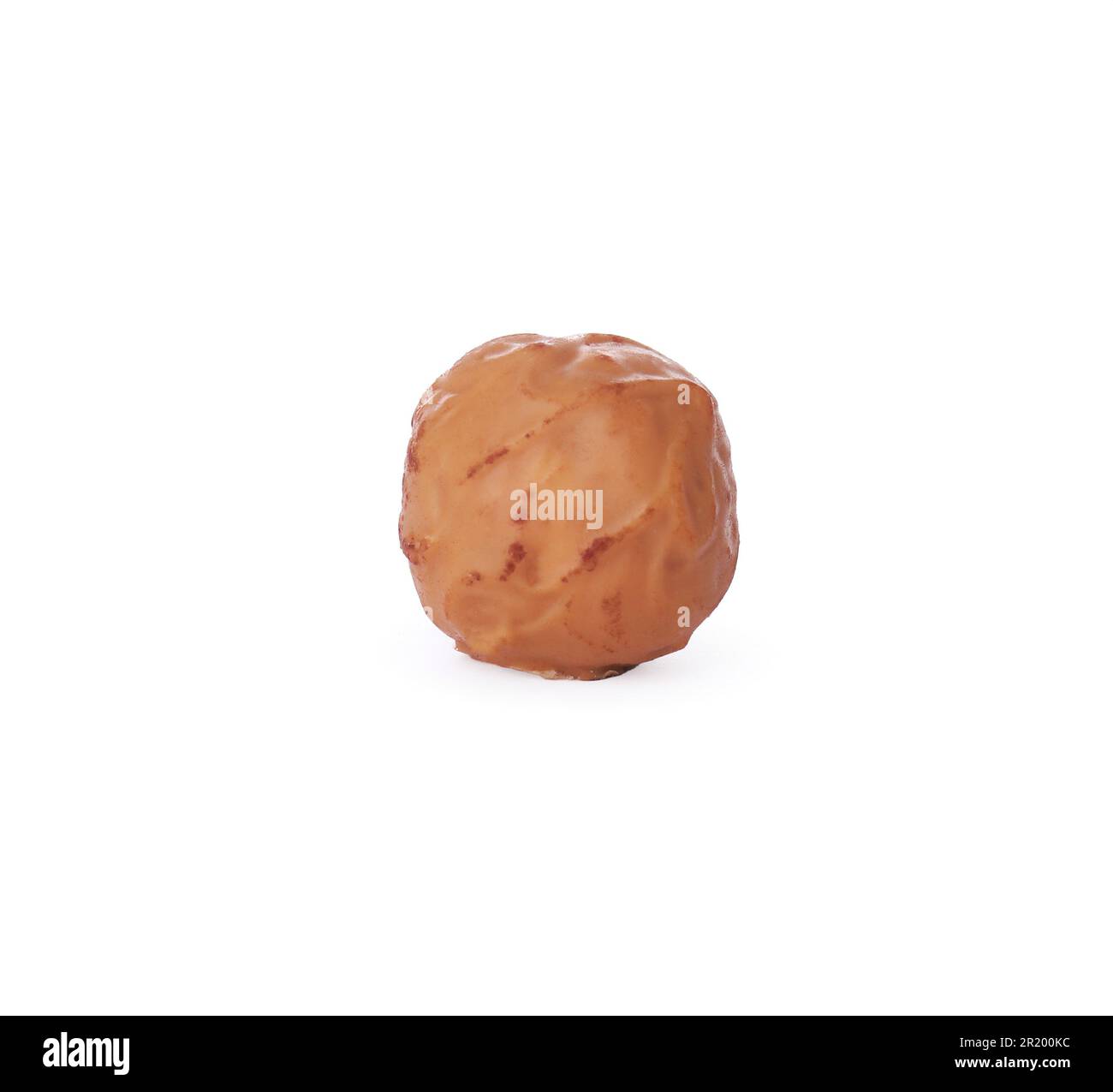 One tasty chocolate candy isolated on white Stock Photo - Alamy