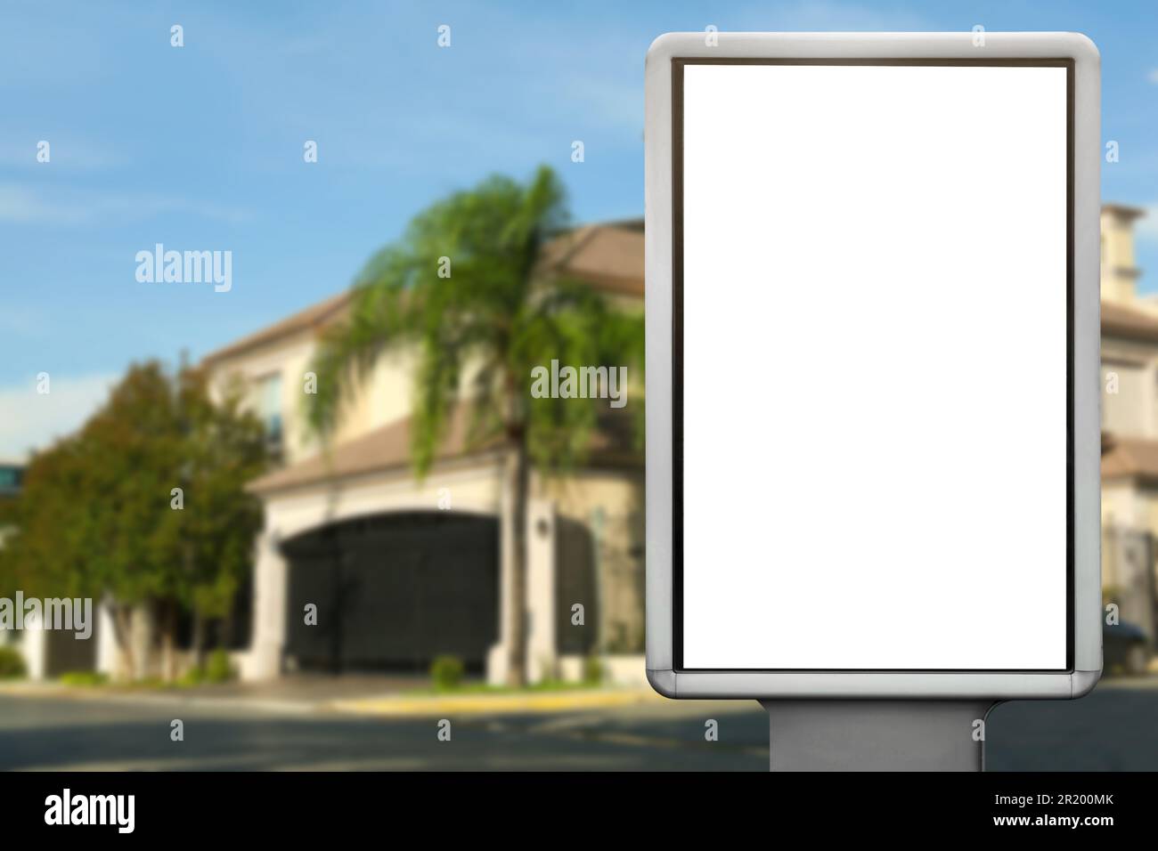 Blank citylight poster on city street. Space for design Stock Photo - Alamy