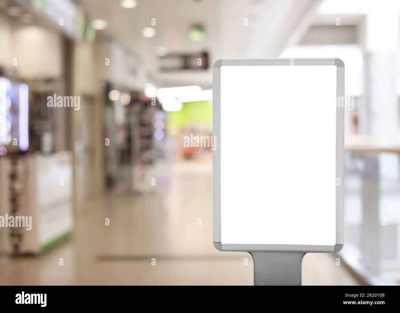 Blank advertising board in shopping mall. Mockup for design Stock Photo ...