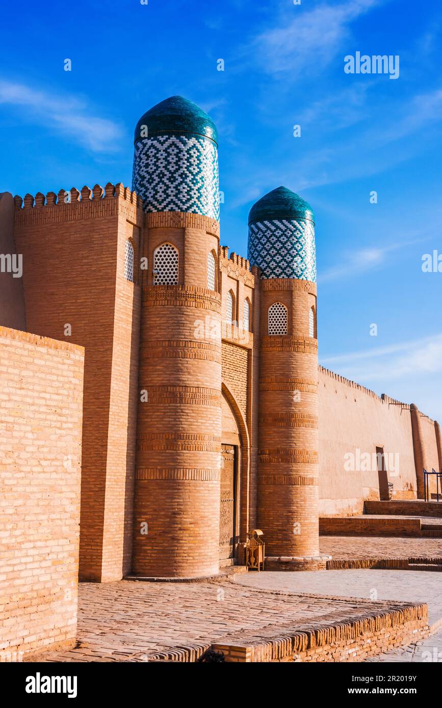 Historic architecture of Itchan Kala, walled inner town of the city of ...