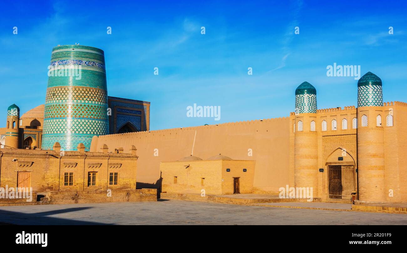 Historic architecture of Itchan Kala, walled inner town of the city of ...