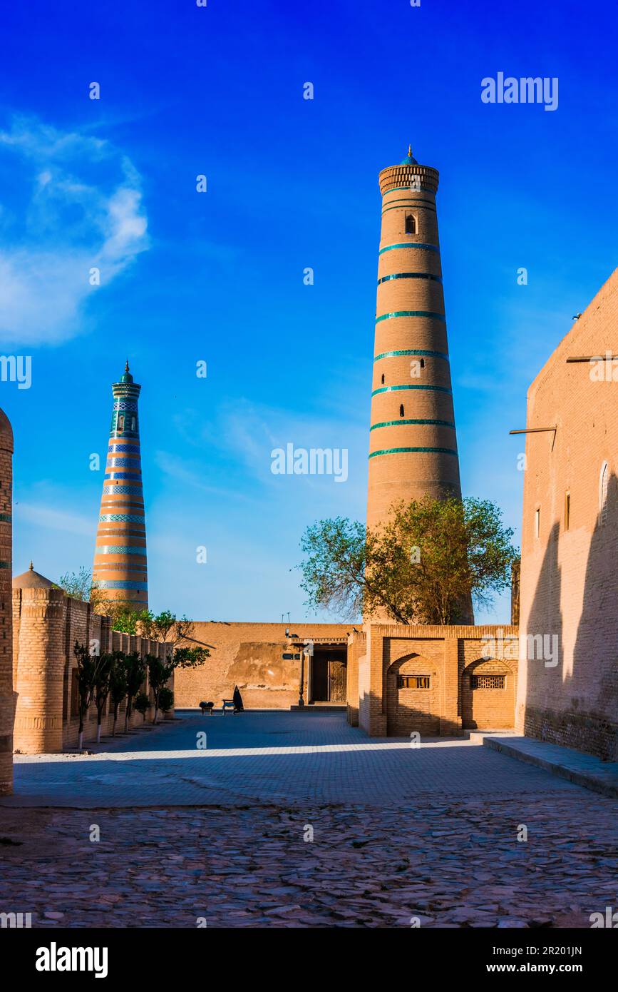 Historic architecture of Itchan Kala, walled inner town of the city of ...