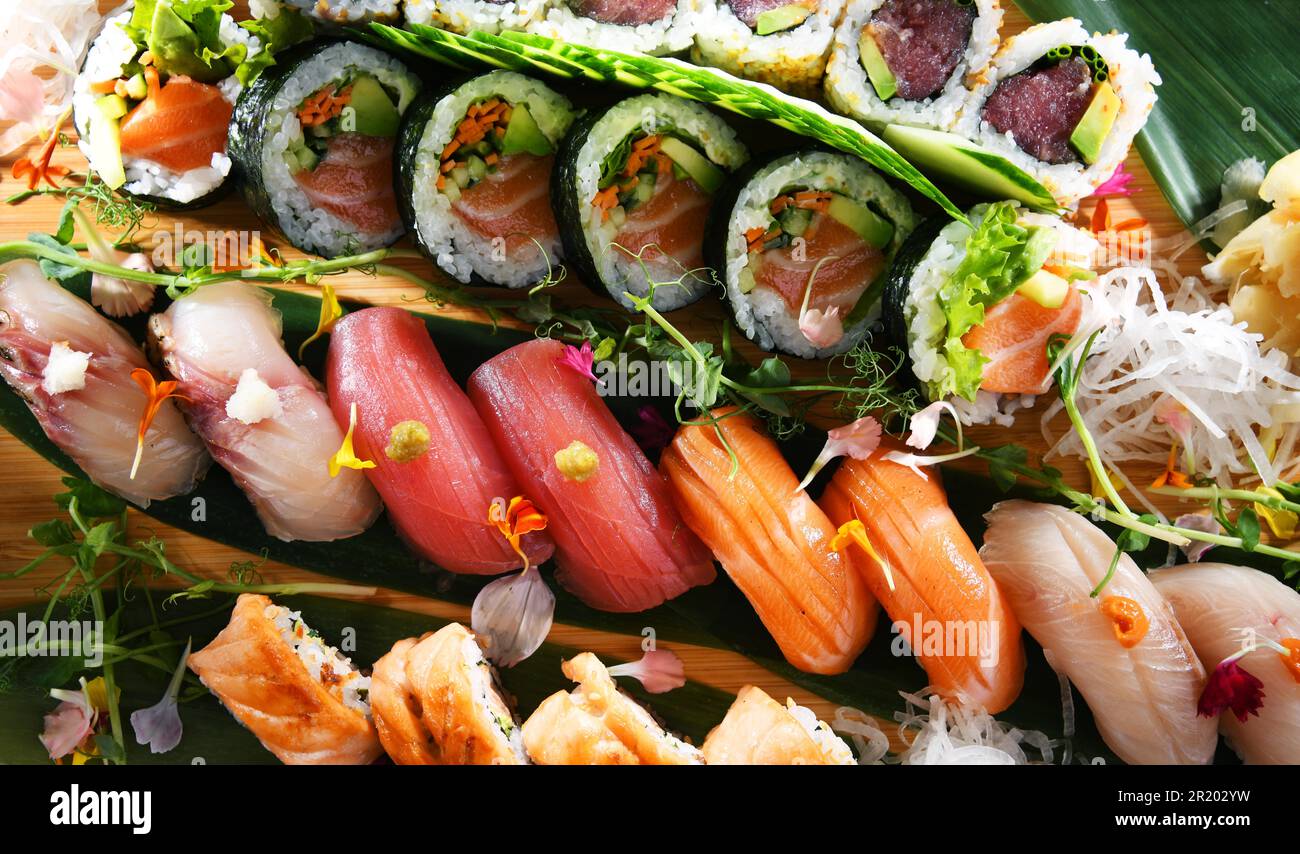 Sushi healthy food composition hi-res stock photography and images - Alamy